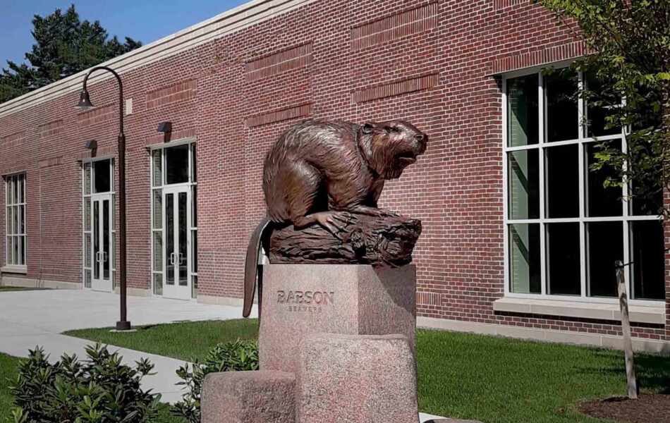 Babson College Beaver Sculpture - Robert Shure, Sculptor