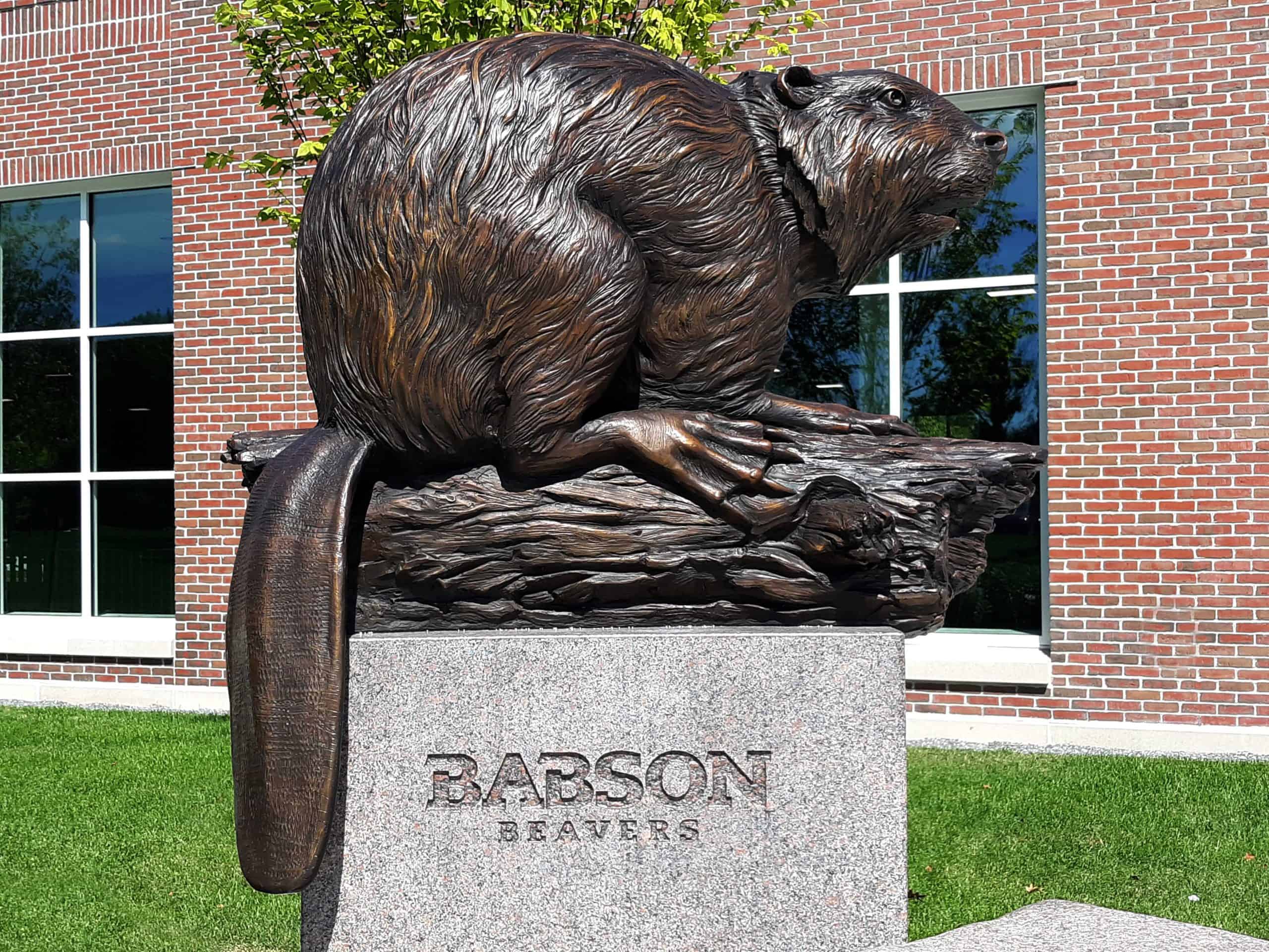 Babson College Beaver Sculpture - Robert Shure, Sculptor