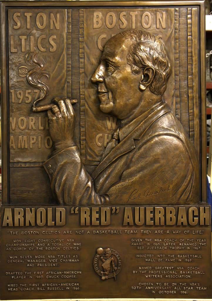 Arnold "Red" Auerbach Portrait Relief - Robert Shure, Sculptor