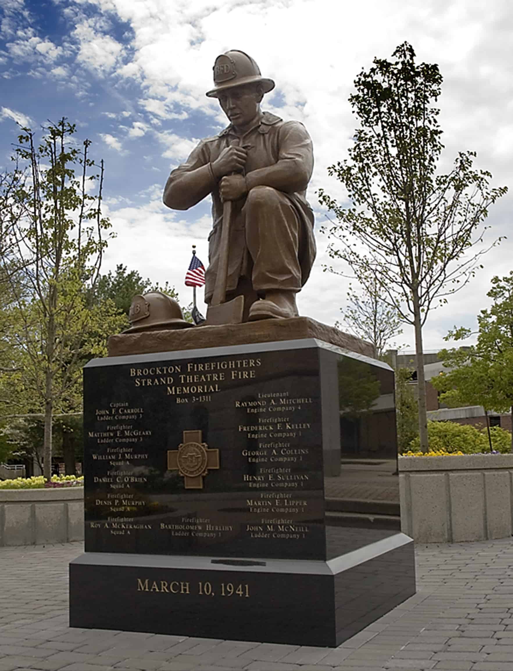 Brockton Firefighters Strand Theatre Fire Memorial - Robert Shure, Sculptor