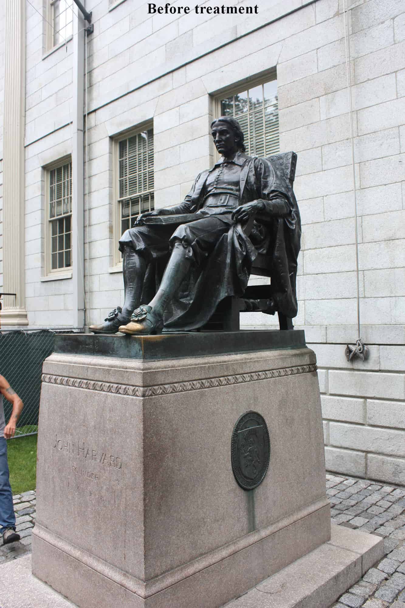 John Harvard Statue Restoration - Robert Shure, Sculptor