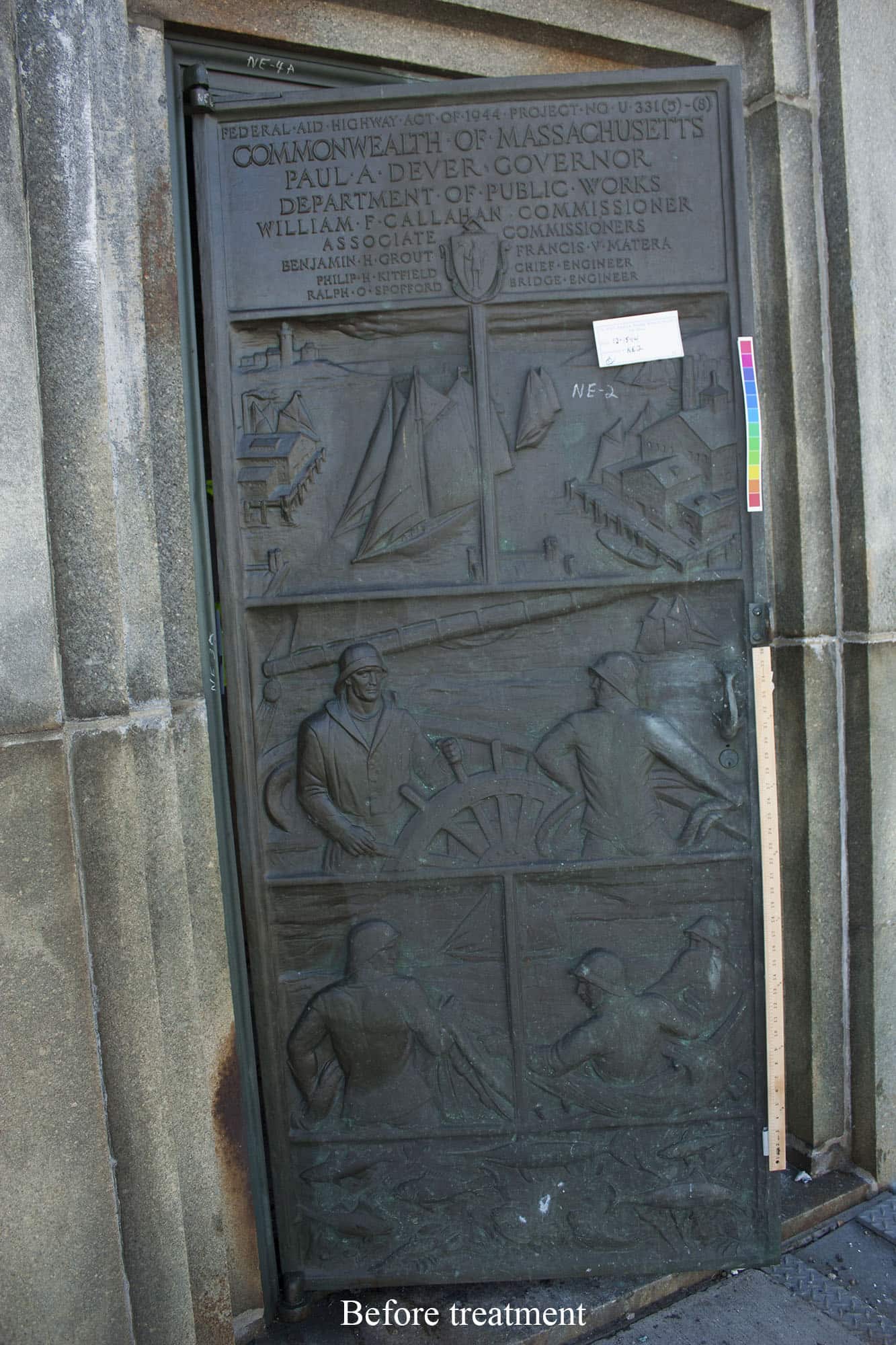 A. Piatt Andrew Bridge Bronze Doors Restoration - Robert Shure, Sculptor