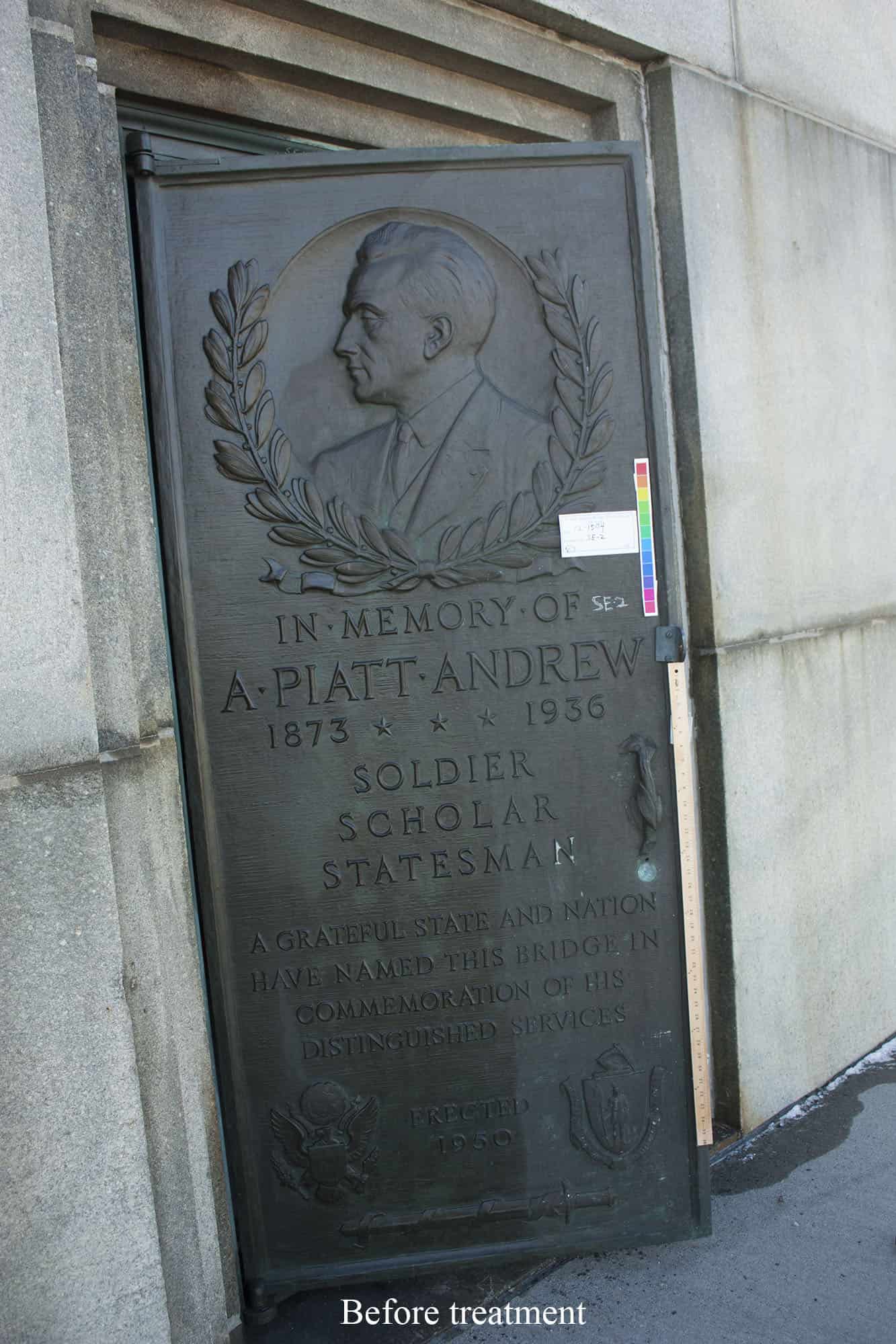 A. Piatt Andrew Bridge Bronze Doors Restoration - Robert Shure, Sculptor