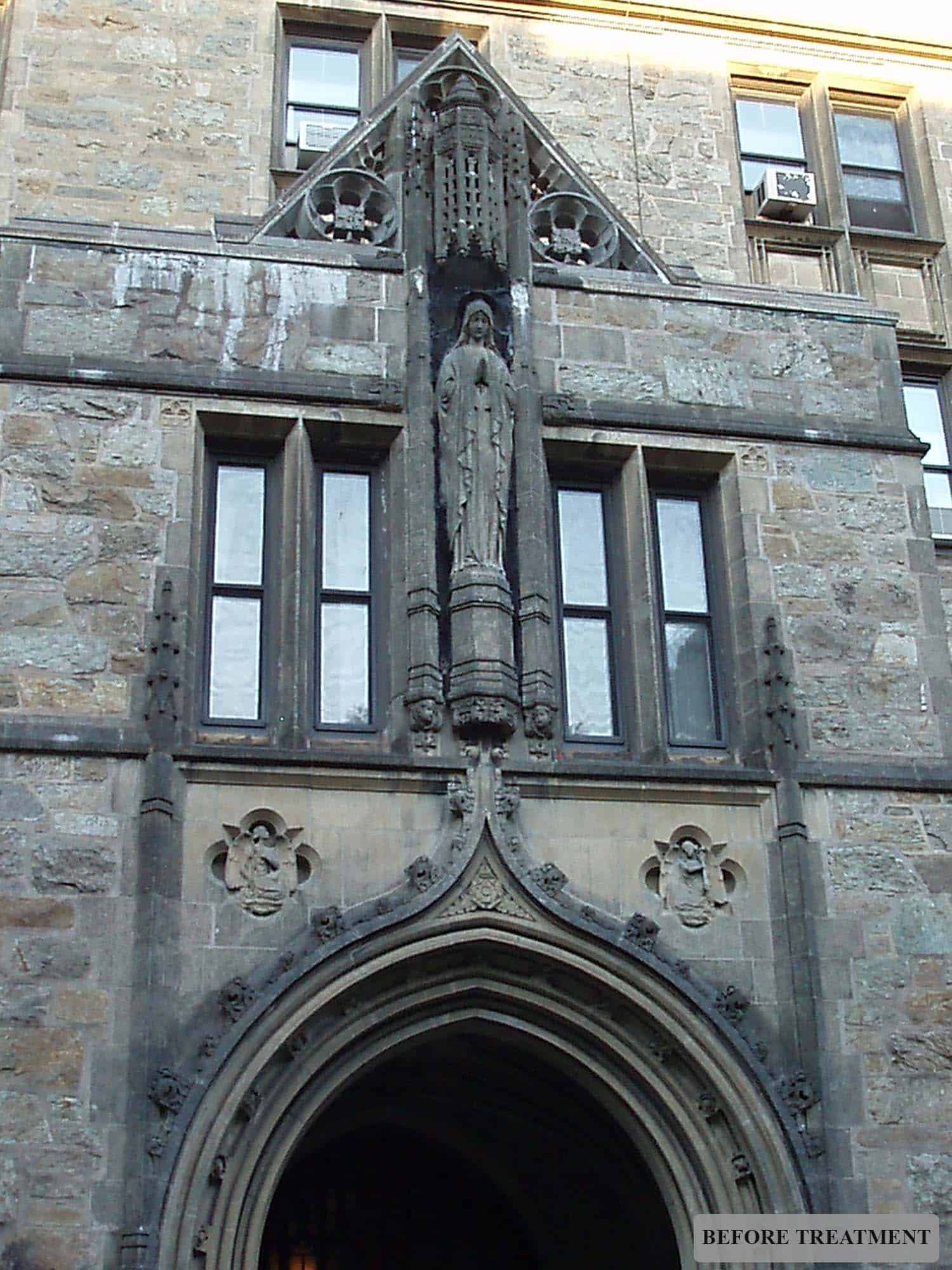 St. Mary's Hall Relief Sculptures Restoration - Robert Shure, Sculptor